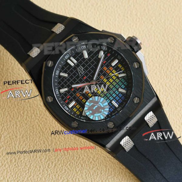 ZF Audemars Piguet Royal Oak Offshore 15600 Music Edition Black Ceramic ...