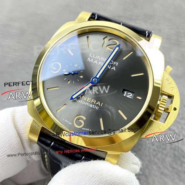 VS Factory Panerai Pam1115 Luminor 1950 3 Days Yellow Gold Grey Face ...